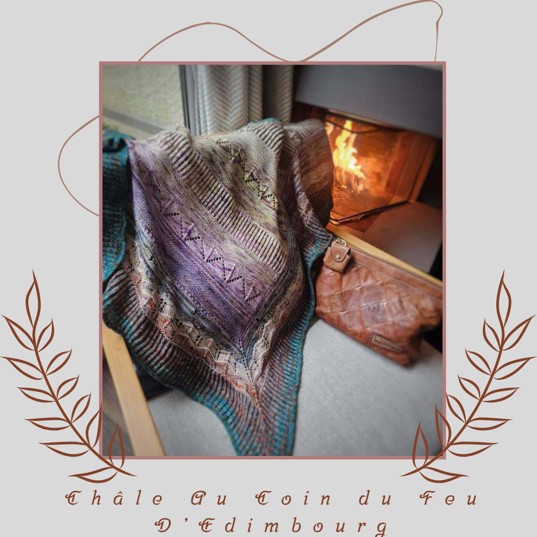 Châle Au Coin Du Feu d'Edimbourg - Même les anges tricotent